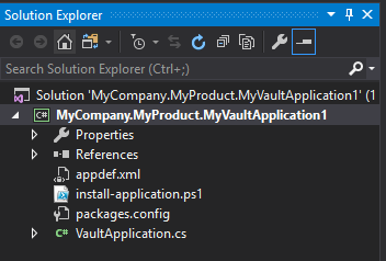 The Vault Application Framework Visual Studio Template