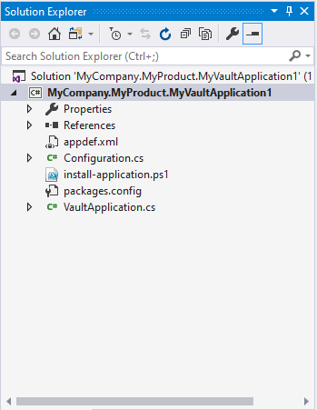 The Vault Application Framework Visual Studio Template